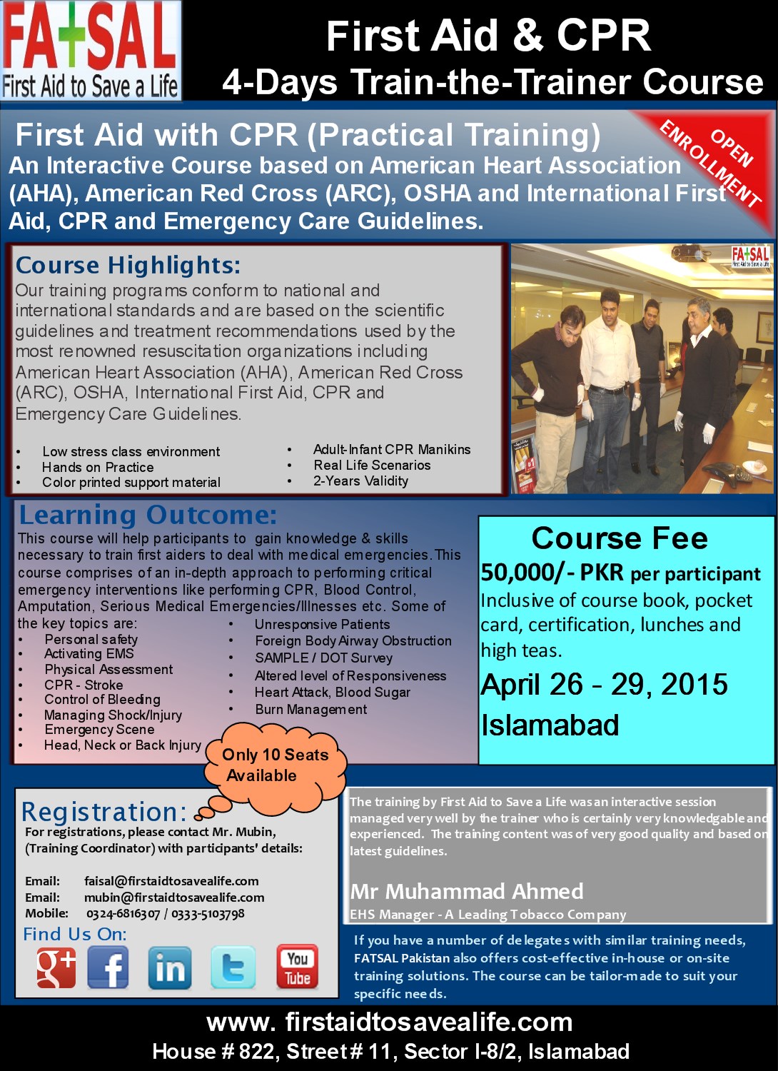 First Aid & CPR (TTT) – Train the Trainer | First Aid BLS & Emergency ...