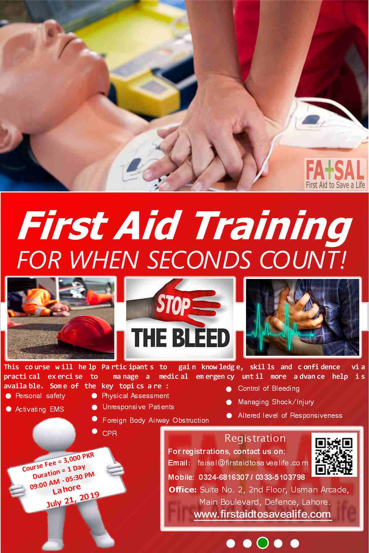 Save Lives with First Aid CPR AED Skills | July 21 in Lahore | First ...