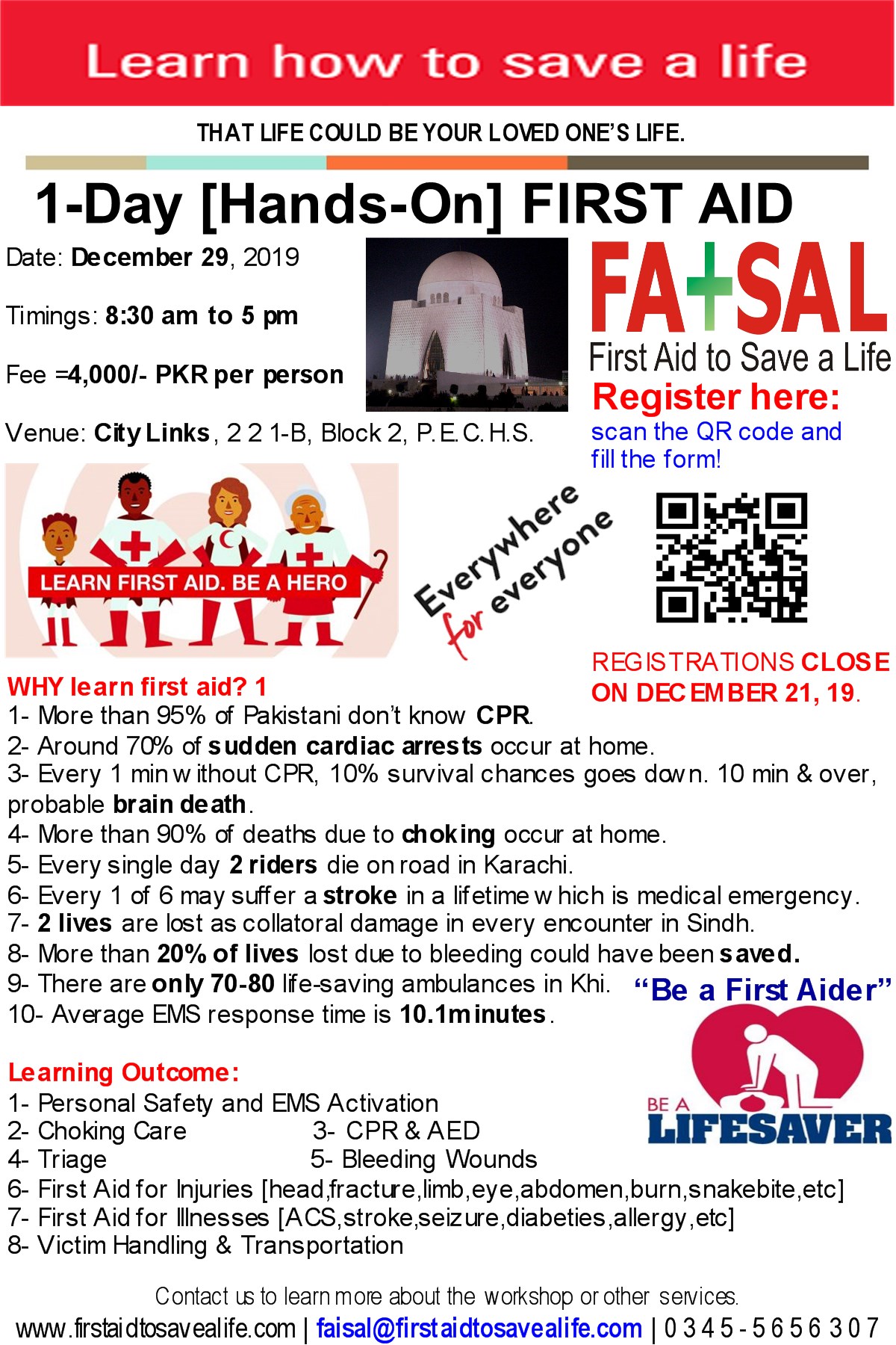Practical First Aid & CPR/AED | Dec 29 | Karachi | First Aid BLS ...